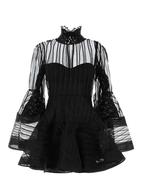 Zimmermann Organdy Valiant Mini Dress - Black
