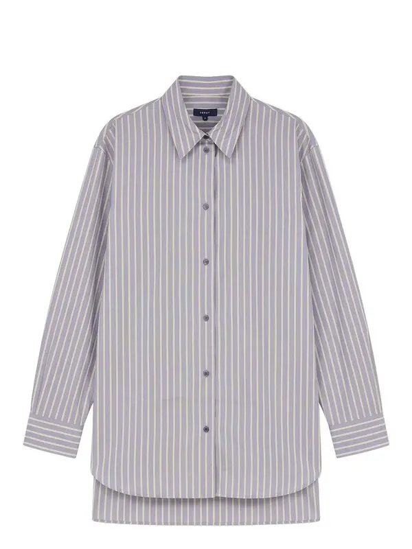 Soeur Striped Cotton Shirt - Grey