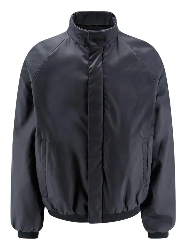 Gucci Lightweight Zip-up Bomber Jacket With Web Trim - Black