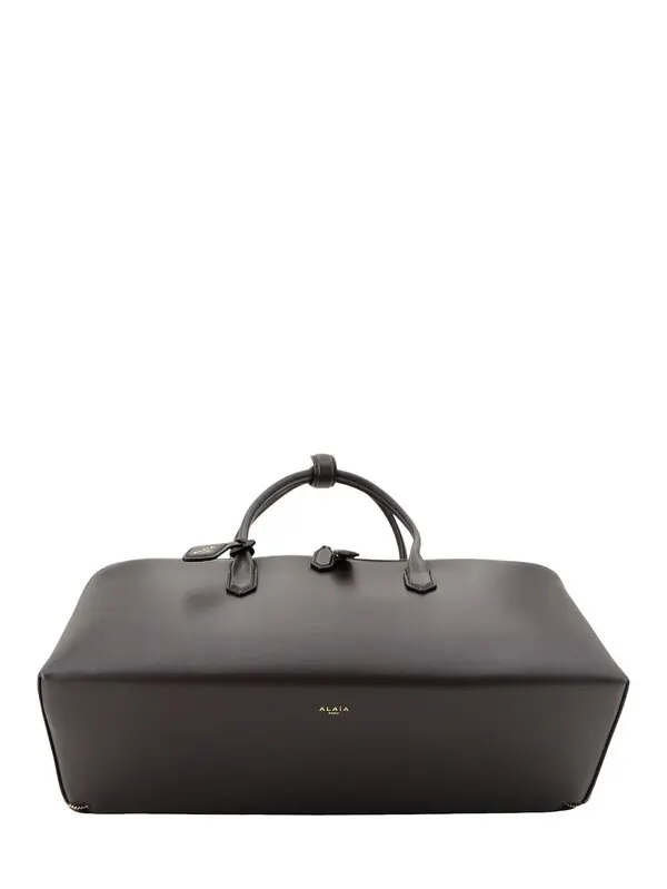 Alaïa Delta Medium Leather Handbag - Brown