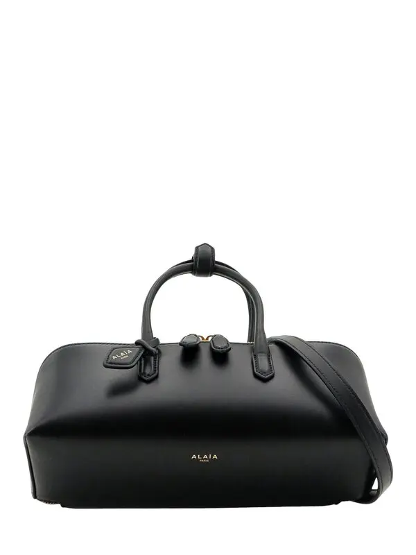 Alaïa Delta Small Leather Handbag - Black