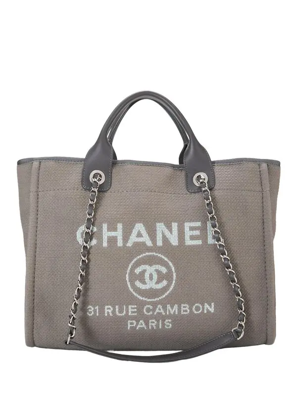 Chanel Deauville Nm Tote Bag - Grey