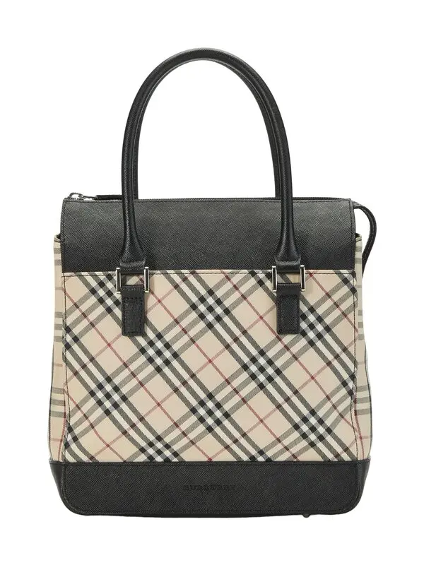 Burberry House Check Jacquard Handbag - Black