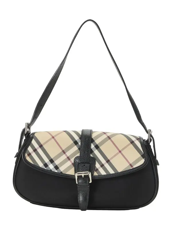 Burberry Buckle Flap Shoulder Bag - Black
