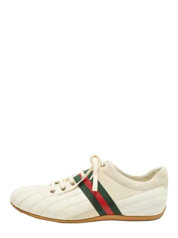 Gucci Web Stripe Detail Sneakers - White