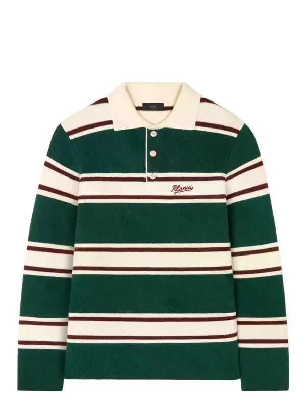 Alanui Striped Polo Shirt - Green