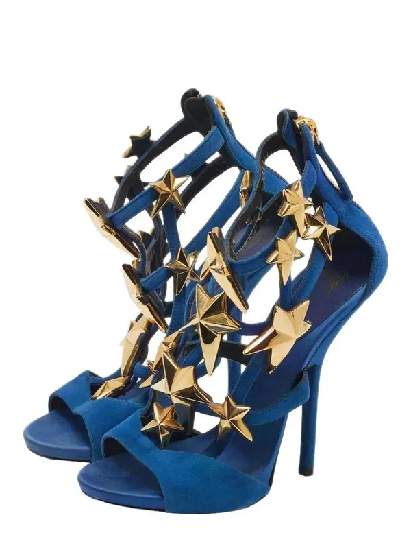 GIUSEPPE ZANOTTI Star Embellished Ankle Strap Sandals - Blue