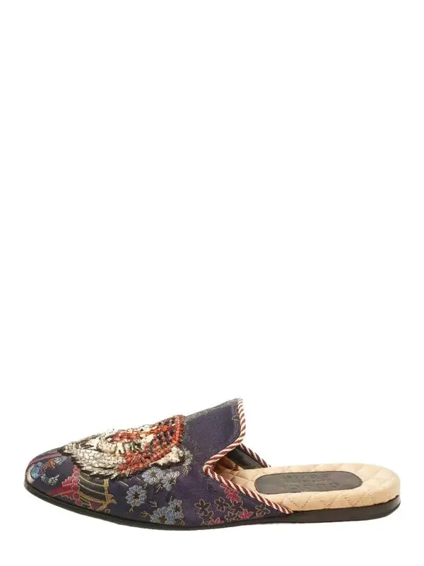 Gucci Princetown Embellished Mules - Blue