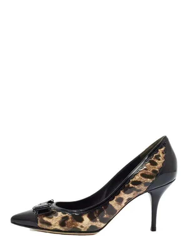 Dolce & Gabbana Leopard-print Bow Detail Stiletto Pumps - Brown