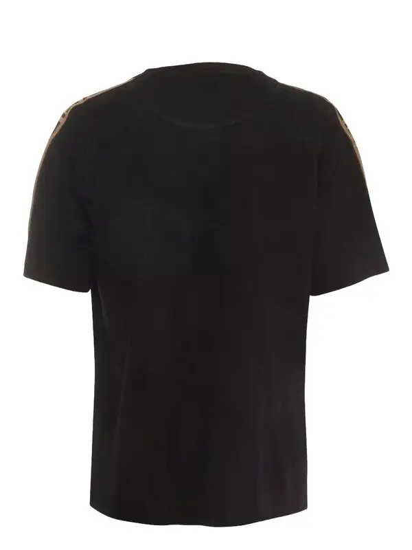Fendi Appliqué Ff-trim T-shirt - Black