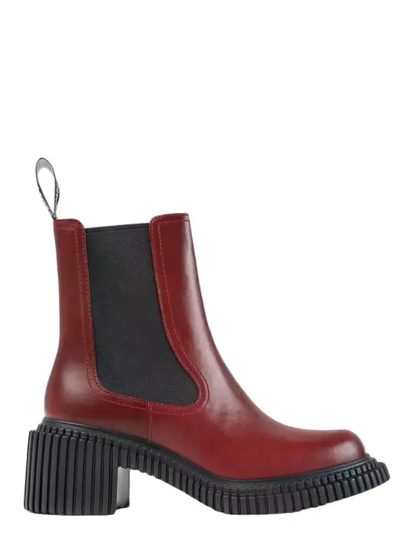 Camper Ankle Boots With Chunky Sole - Red