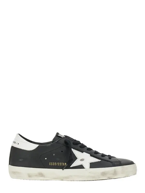 GOLDEN GOOSE Super-star Leather Sneakers - Black