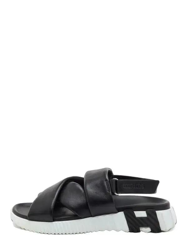 Hermès Electric Crossover Slingback Sandals - Black