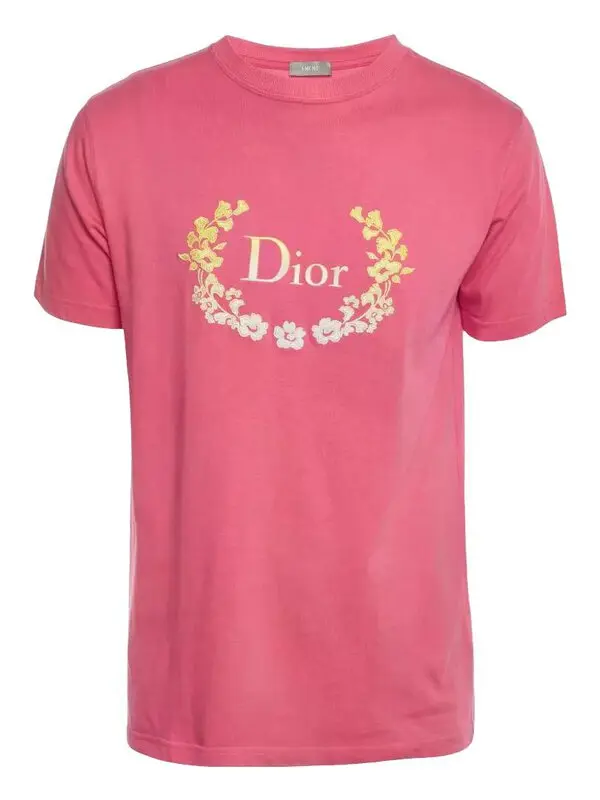 Dior Logo-embroidered T-shirt - Pink