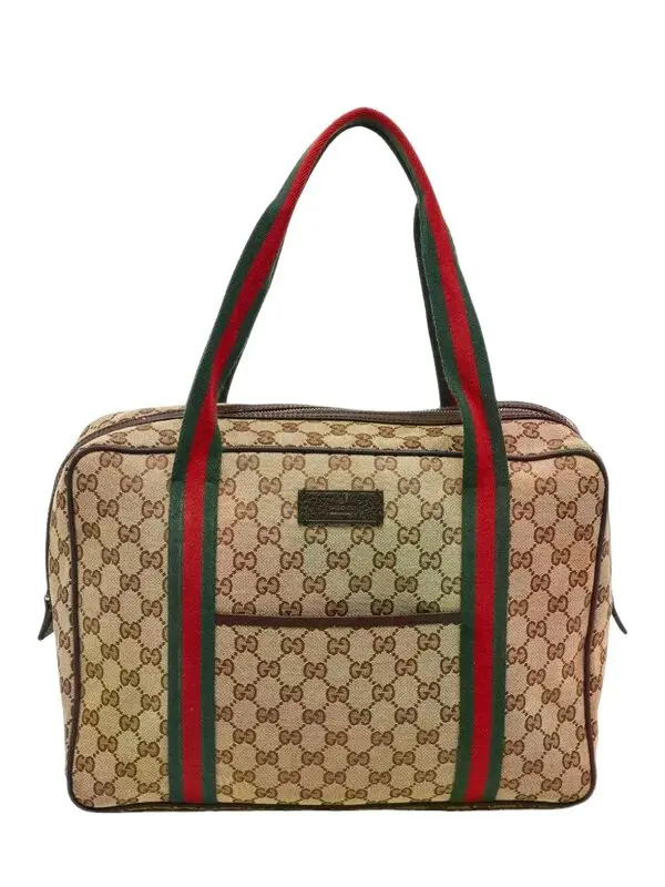 Gucci Sherry Line Gg Monogram Briefcase - Neutrals