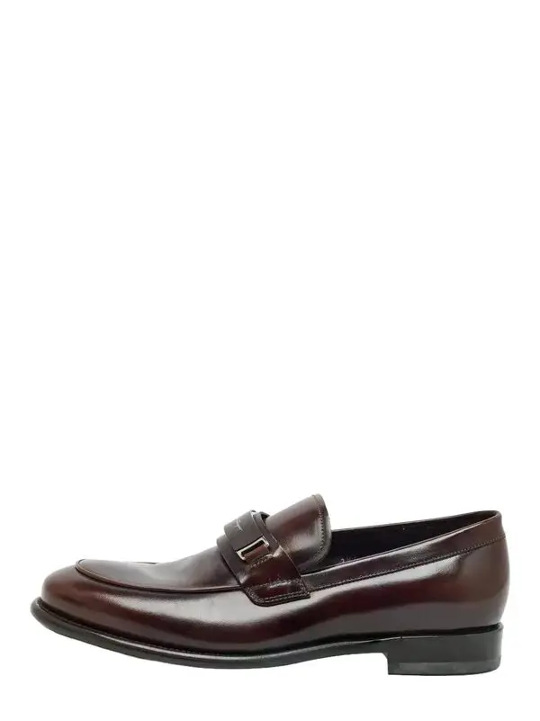 FERRAGAMO Logo-plaque Penny Loafers - Brown