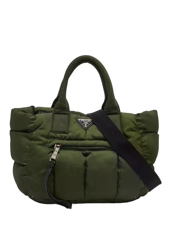 Prada Quilted Tote Bag - Green