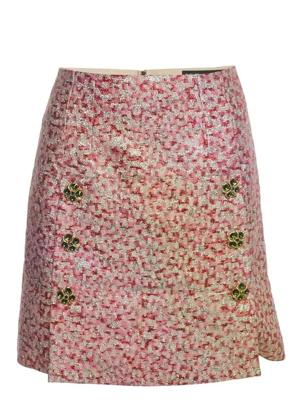 Dolce & Gabbana Jacquard Mini Skirt - Pink