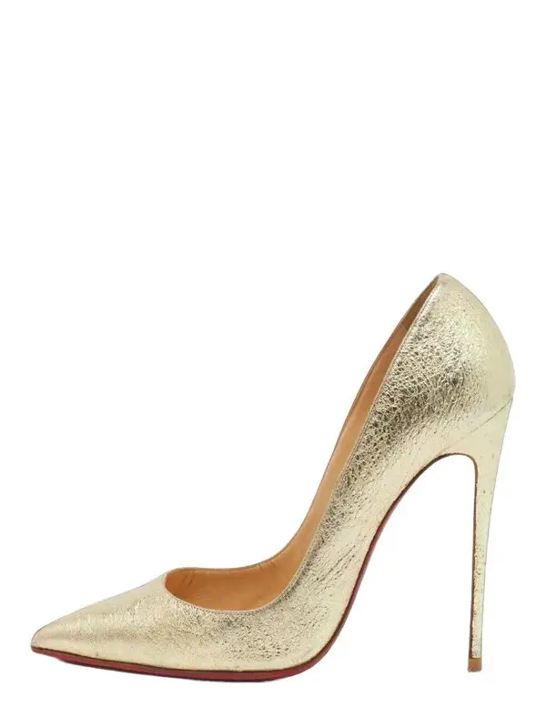 CHRISTIAN LOUBOUTIN So Kate Foil-leather Pumps - Gold