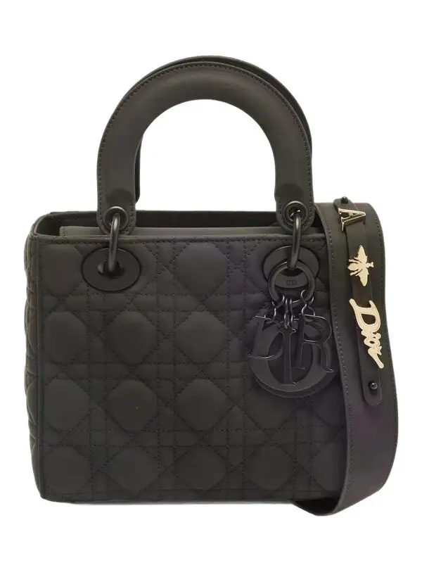 Dior Lady My Abcdior Cannage Tote Bag - Black
