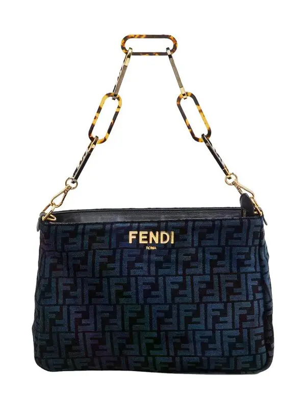 Fendi O'lock Zucca Shoulder Bag - Blue