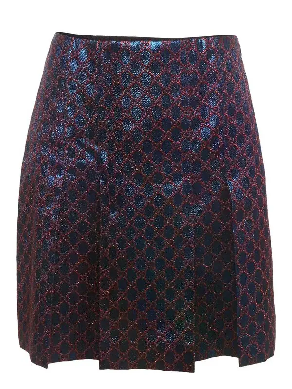 Gucci Guccissima Pleated Mini Skirt - Blue