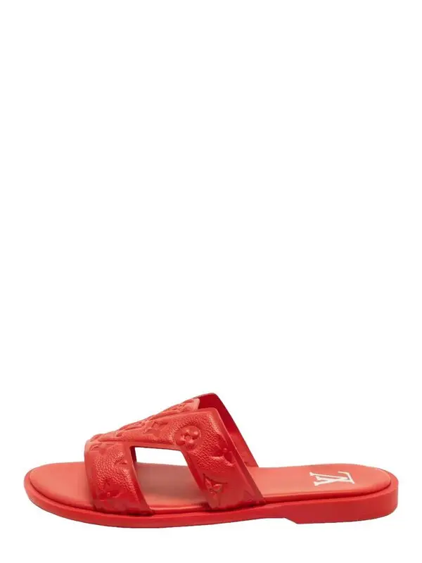 LOUIS VUITTON Oasis Monogram Empreinte Sandals - Red