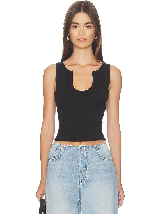 GRLFRND Deep U-neck Tank - Black
