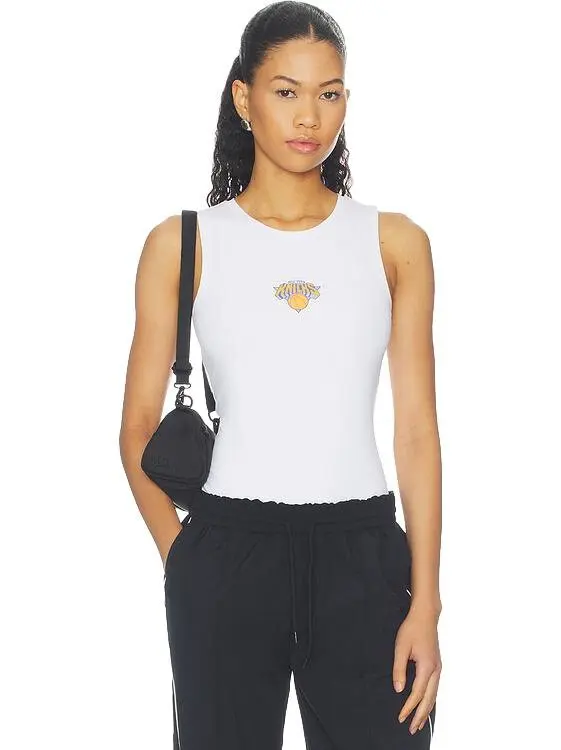 HYPE AND VICE Knicks Contouring Bodysuit - White