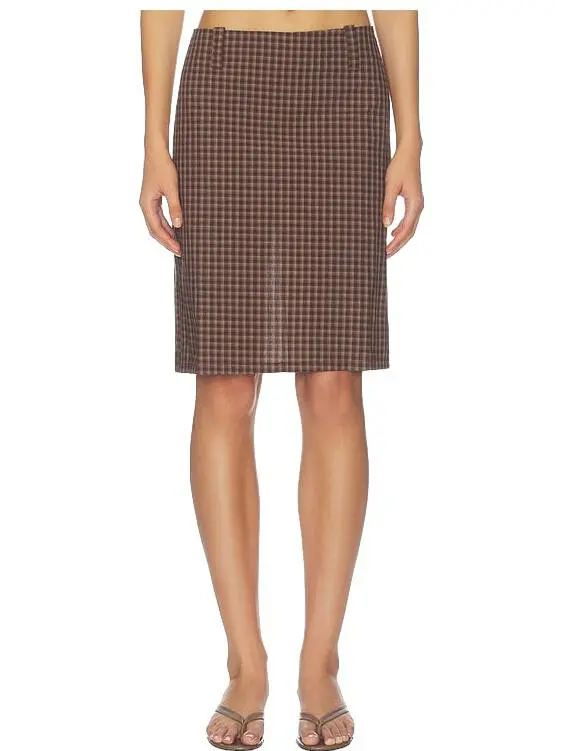 Lioness Play On Midi Skirt - Chocolate