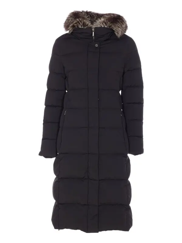 MOORER Zagara Down Jacket With Fur Trimmed Hood - Black