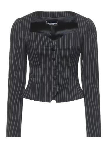 Dolce & Gabbana Striped Blazer - Black