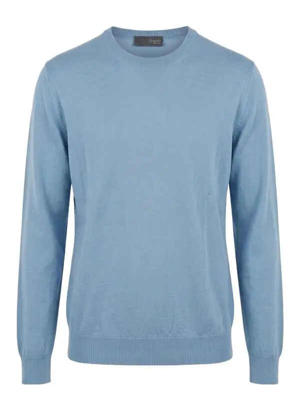 DRUMOHR Long Sleeve Crew Neck Sweater - Blue