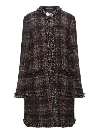 Dolce & Gabbana Multicolor Tweed Jacket - Black