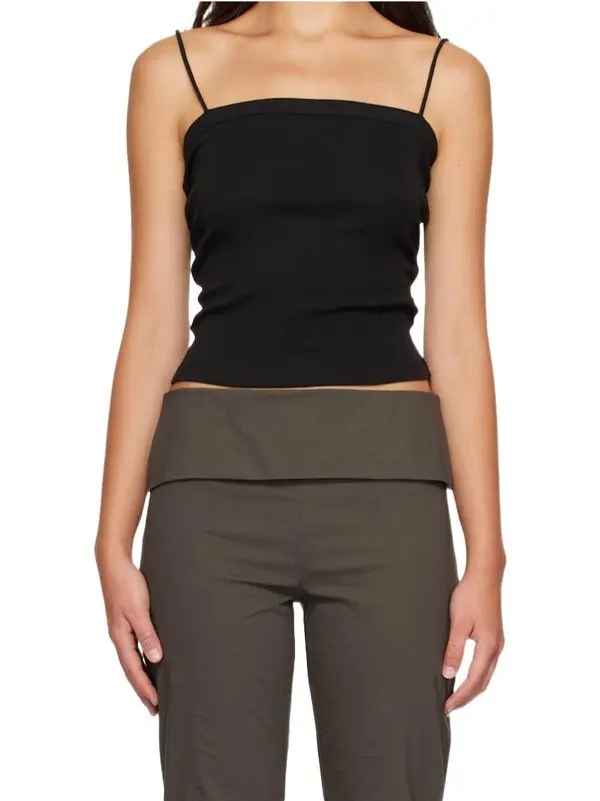 ST. AGNI Thin Shoulder Straps Camisole - Black