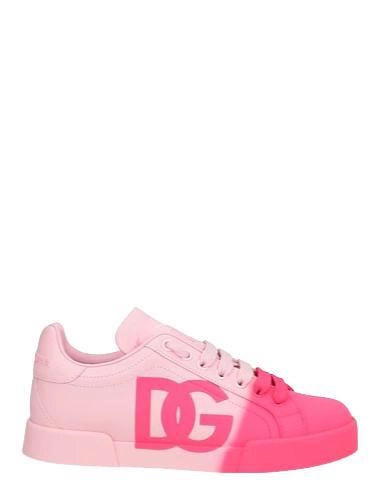 Dolce & Gabbana Two-tone Leather Low-top Sneakers - Pink