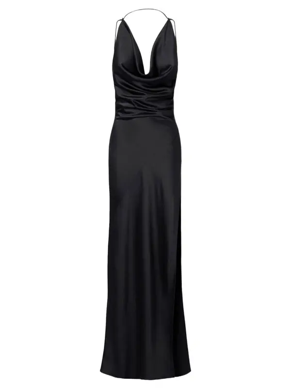 Andamane Vera Cowl-neck Ruched-waist Maxi Dress - No