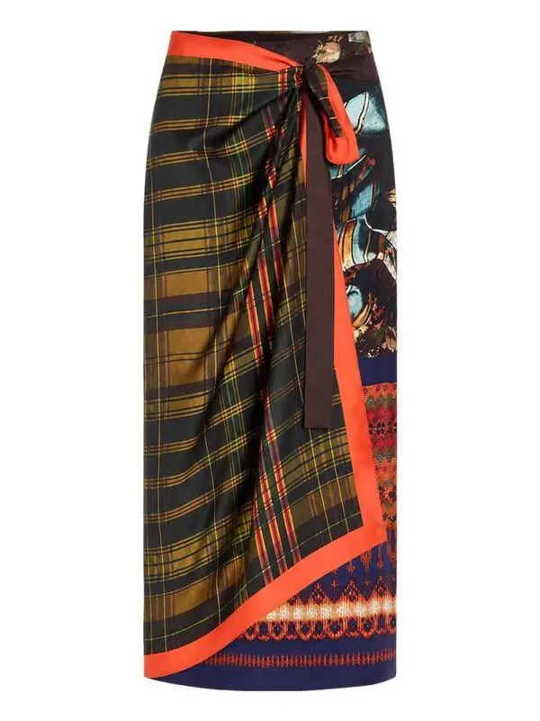 Dries Van Noten Long Wrap Skirt - Multicolor
