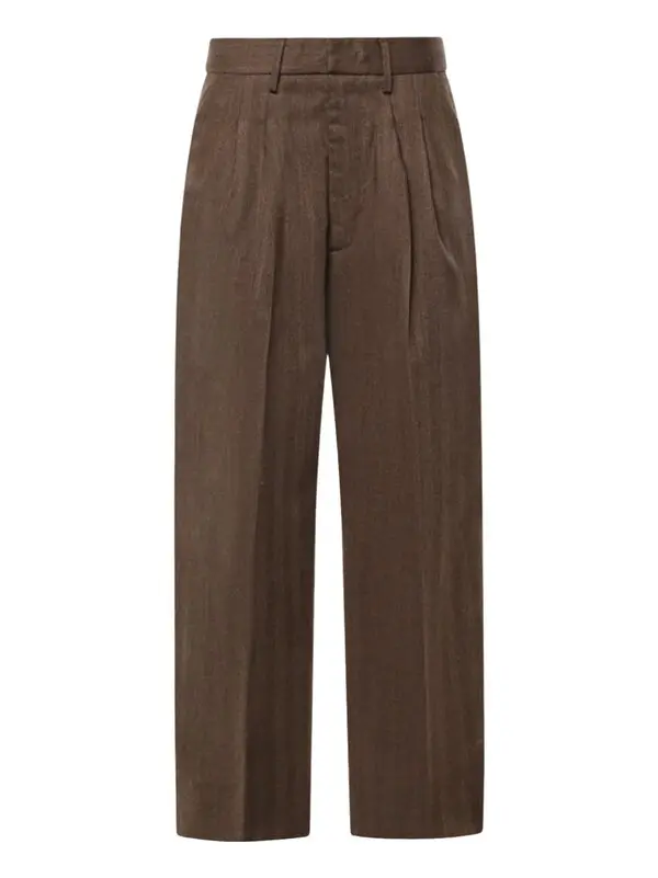 DONDUP Pleated Wide-leg Tailored Trousers - No