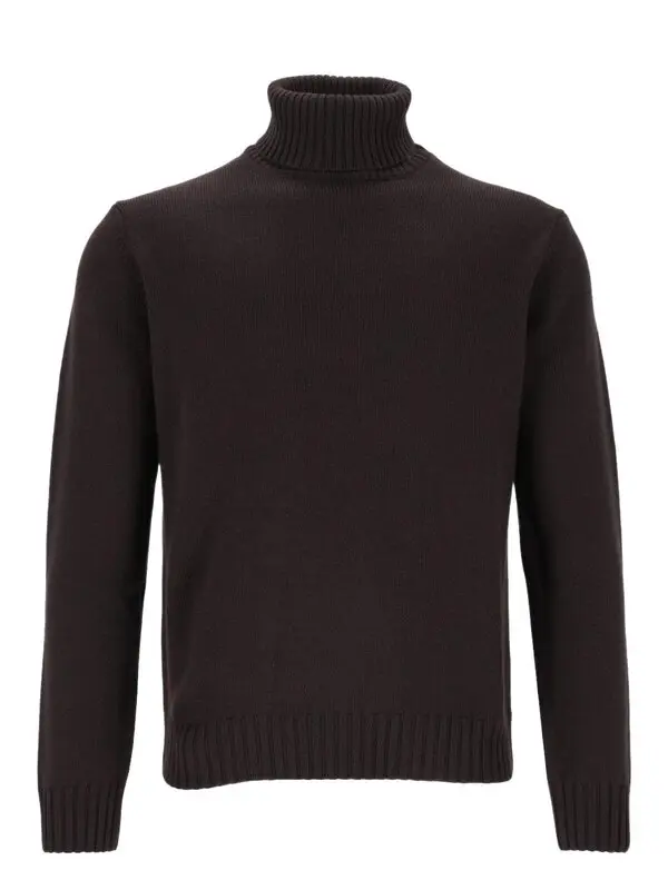 AL DUCA DAOSTA 1902 Fine Ribbed Crewneck Jumper - Brown