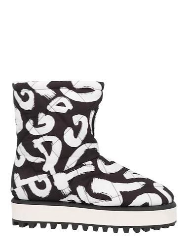 Dolce & Gabbana Two-tone Padded Platform Boots - Black