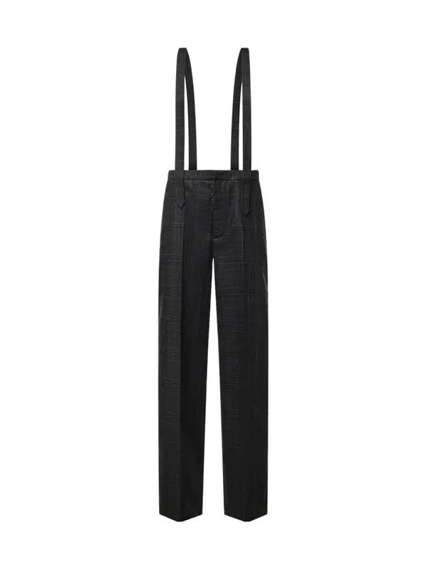 DONDUP Logo Detail Dungarees - Black
