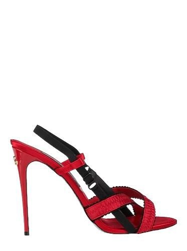 Dolce & Gabbana Twotone Thinstrap Sandals - Red