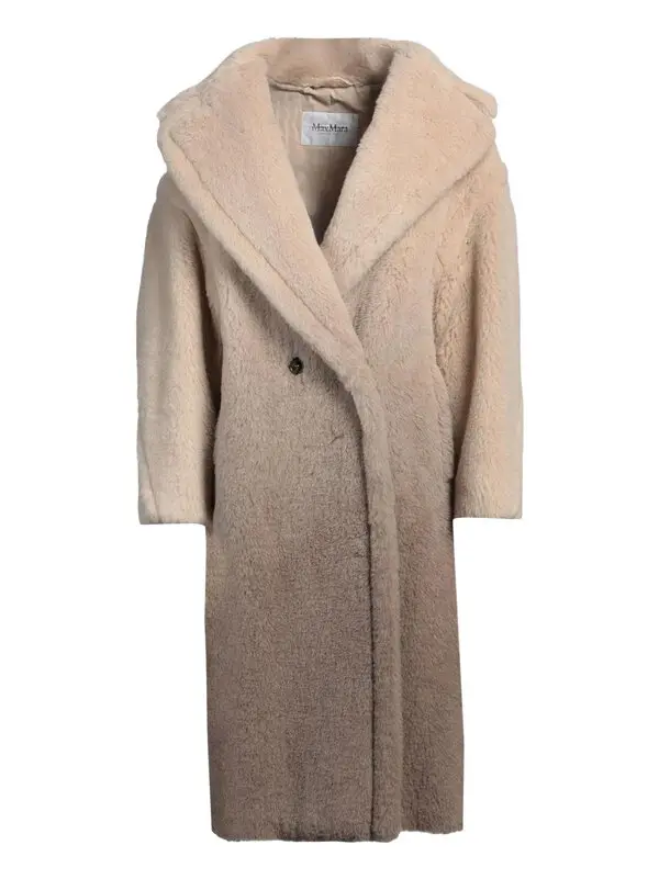 Max Mara Shearling Overcoat - Nude