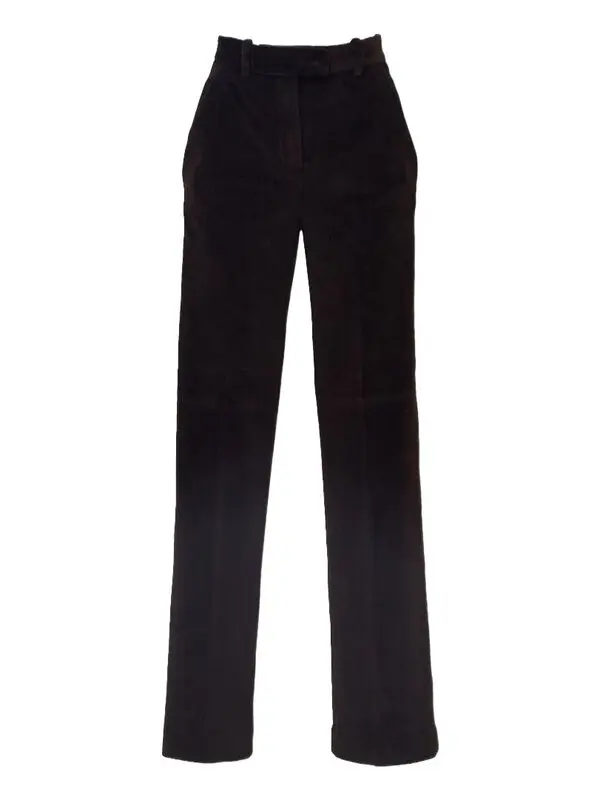 CIRCOLO 1901 Tailored Straight-leg Velvet-like Pants - Brown