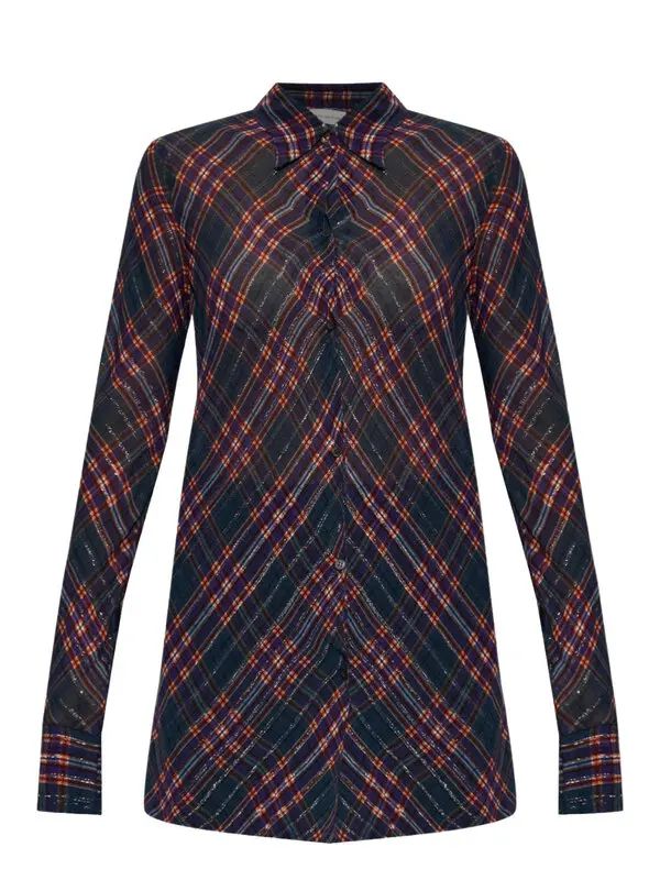 Dries Van Noten Fitted Lurex Shirt - Multi-color