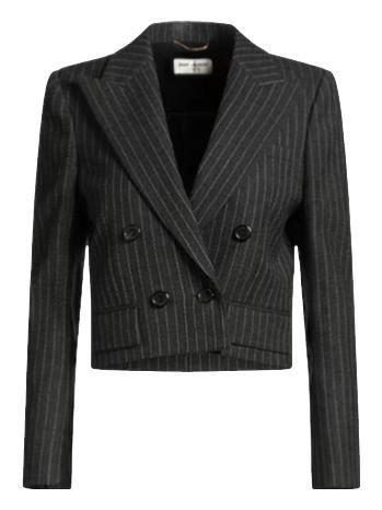 Saint Laurent Striped Blazer Jacket - Black