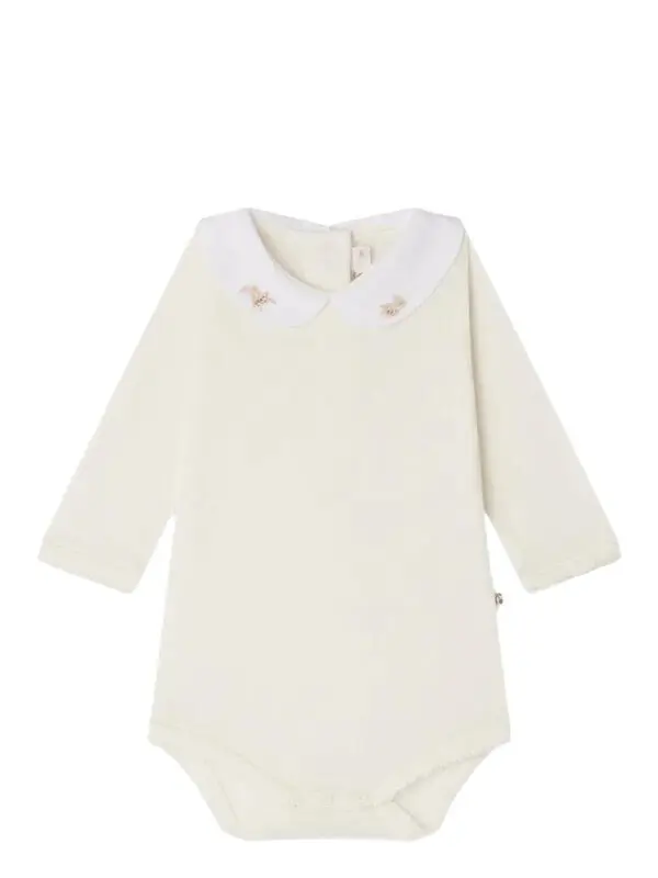 Bonpoint Long-sleeve Bodysuit - White