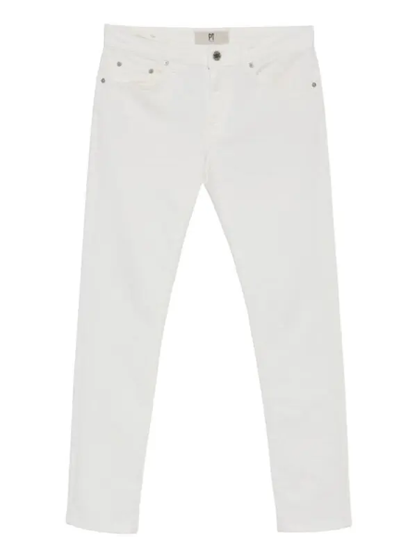 PT TORINO Logo-patch Slim Jeans - White