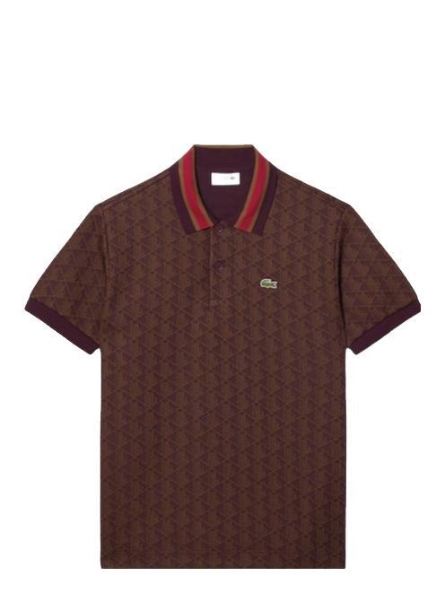 Lacoste Classic Fit Monogram Jacquard Polo Shirt - Malone